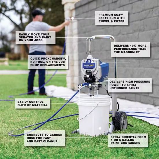 Graco Magnum ProX17 Electric TrueAirless Paint Sprayer on Cart 17G178